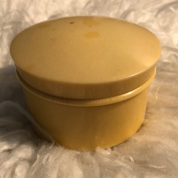 Bath & Body | Vintage French Ivory Powder Box With Puff | Poshmark